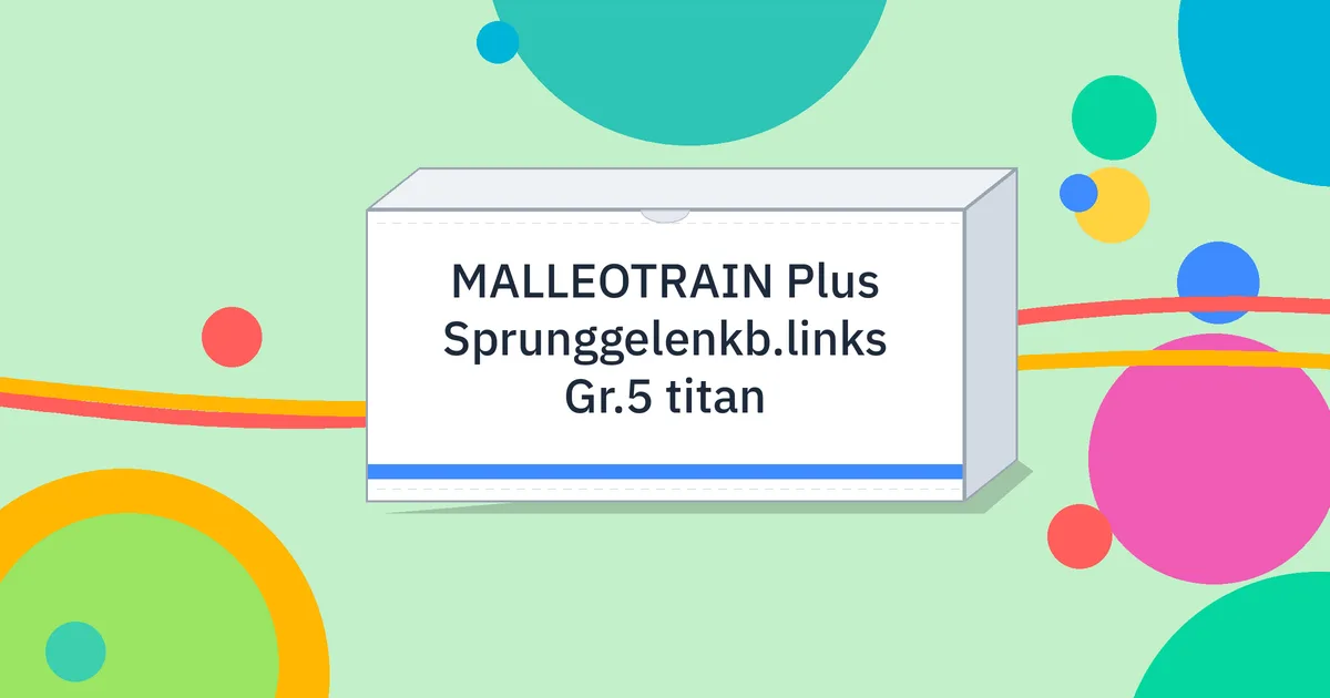Symbolbild: Packung mit der Aufschrift MALLEOTRAIN Plus Sprunggelenkb.links Gr.5 titan (PZN 06909102) – Verfügbarkeit und Bezug in Apotheken in Frankfurt am Main