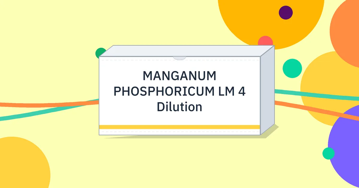 Symbolbild: Packung mit der Aufschrift MANGANUM PHOSPHORICUM LM 4 Dilution (PZN 12945438) – Verfügbarkeit und Bezug in Apotheken in Frankfurt am Main