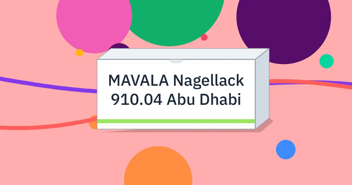 Symbolbild: Packung mit der Aufschrift MAVALA Nagellack 910.04 Abu Dhabi (PZN 16152261) – Verfügbarkeit und Bezug in Apotheken in Frankfurt am Main