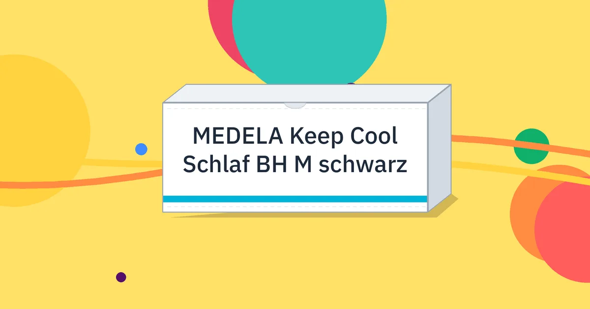 Symbolbild: Packung mit der Aufschrift MEDELA Keep Cool Schlaf BH M schwarz (PZN 18269398) – Verfügbarkeit und Bezug in Apotheken in Frankfurt am Main
