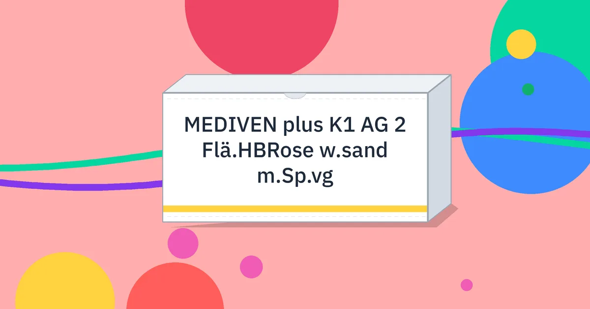 Symbolbild: Packung mit der Aufschrift MEDIVEN plus K1 AG 2 Flä.HBRose w.sand m.Sp.vg (PZN 18940287) – Verfügbarkeit und Bezug in Apotheken in Frankfurt am Main