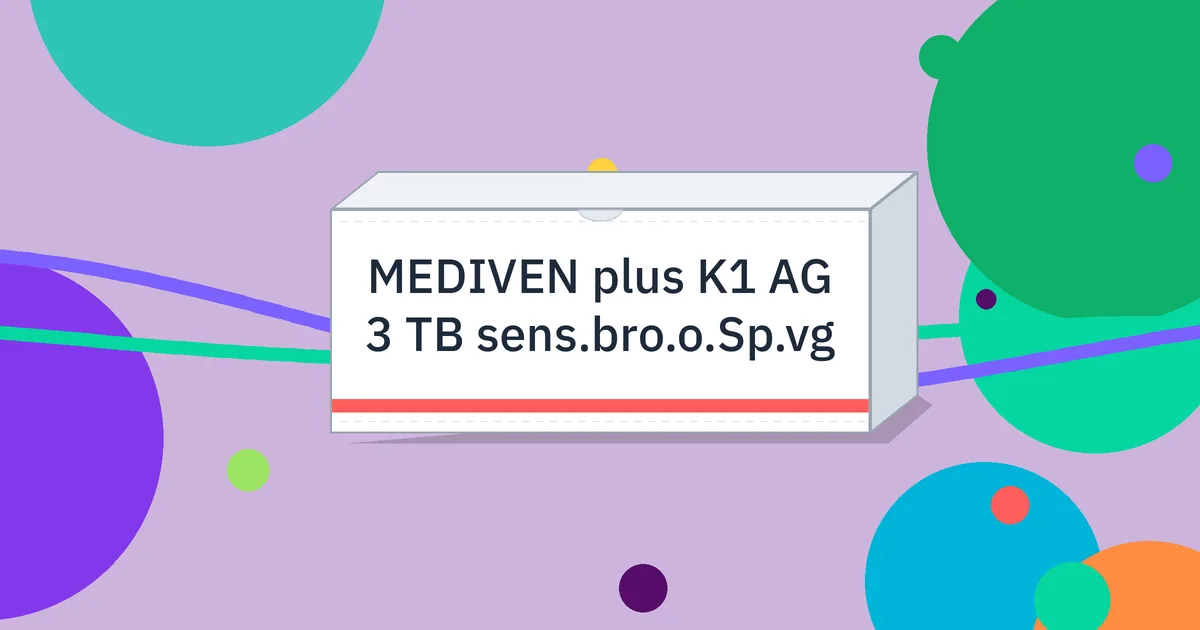 Symbolbild: Packung mit der Aufschrift MEDIVEN plus K1 AG 3 TB sens.bro.o.Sp.vg (PZN 15064388) – Verfügbarkeit und Bezug in Apotheken in Frankfurt am Main