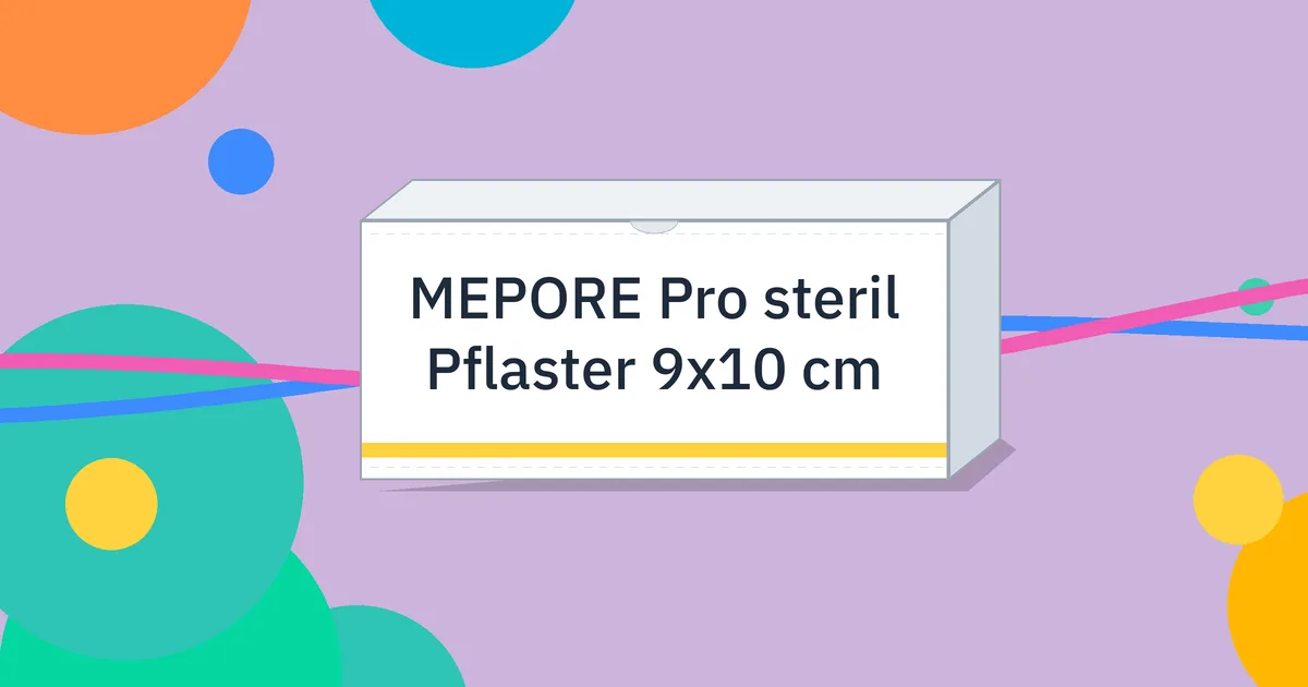 Symbolbild: Packung mit der Aufschrift MEPORE Pro steril Pflaster 9x10 cm (PZN 09272444) – Verfügbarkeit und Bezug in Apotheken in Frankfurt am Main