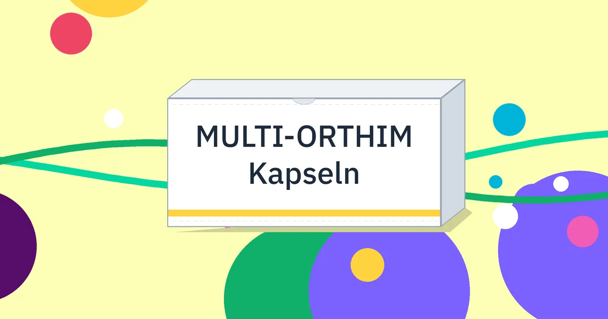 Symbolbild: Packung mit der Aufschrift MULTI-ORTHIM Kapseln (PZN 18255752) – Verfügbarkeit und Bezug in Apotheken in Frankfurt am Main