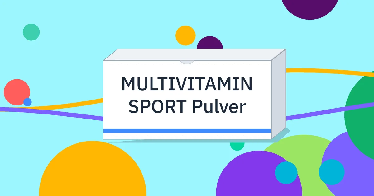 Symbolbild: Packung mit der Aufschrift MULTIVITAMIN SPORT Pulver (PZN 10823458) – Verfügbarkeit und Bezug in Apotheken in Frankfurt am Main