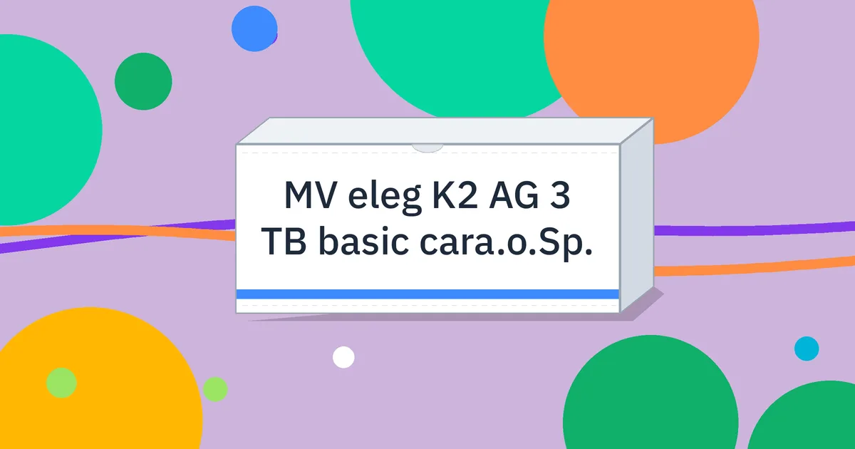 Symbolbild: Packung mit der Aufschrift MV eleg K2 AG 3 TB basic cara.o.Sp. (PZN 00213150) – Verfügbarkeit und Bezug in Apotheken in Frankfurt am Main