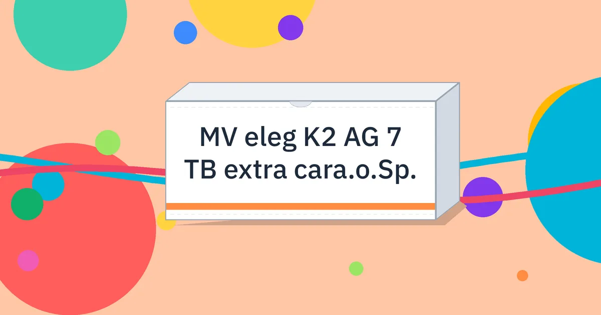 Symbolbild: Packung mit der Aufschrift MV eleg K2 AG 7 TB extra cara.o.Sp. (PZN 09876337) – Verfügbarkeit und Bezug in Apotheken in Frankfurt am Main