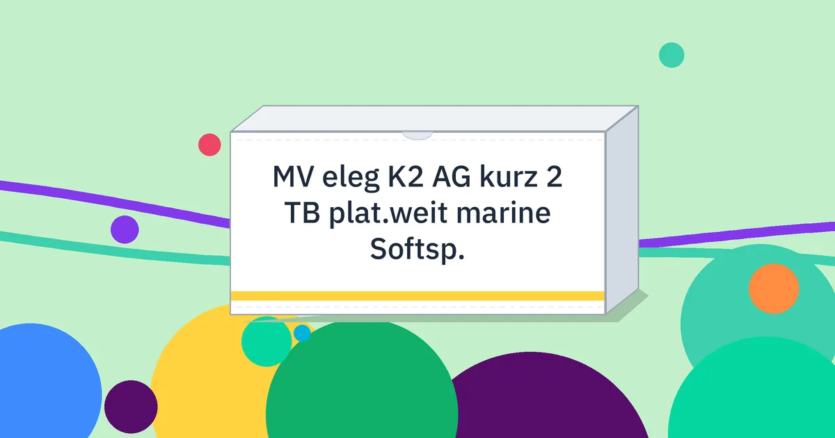 Symbolbild: Packung mit der Aufschrift MV eleg K2 AG kurz 2 TB plat.weit marine Softsp. (PZN 14605563) – Verfügbarkeit und Bezug in Apotheken in Frankfurt am Main