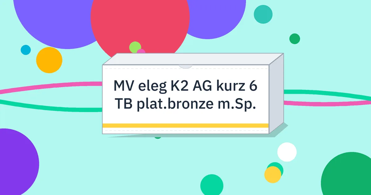 Symbolbild: Packung mit der Aufschrift MV eleg K2 AG kurz 6 TB plat.bronze m.Sp. (PZN 14715820) – Verfügbarkeit und Bezug in Apotheken in Frankfurt am Main
