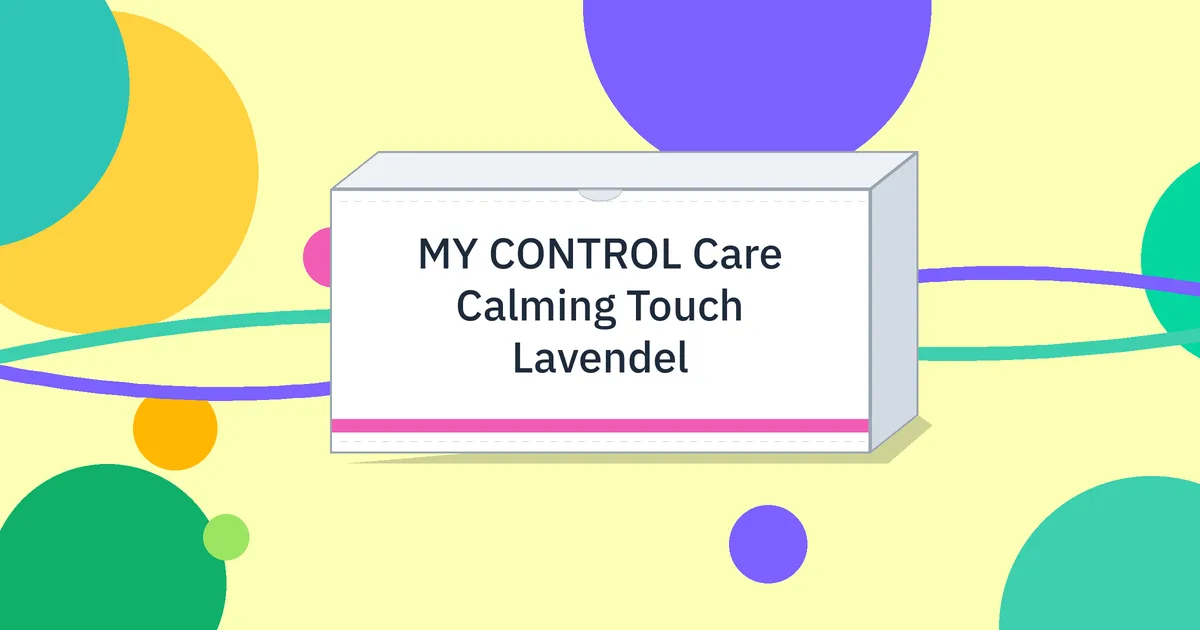 Symbolbild: Packung mit der Aufschrift MY CONTROL Care Calming Touch Lavendel (PZN 18823529) – Verfügbarkeit und Bezug in Apotheken in Frankfurt am Main