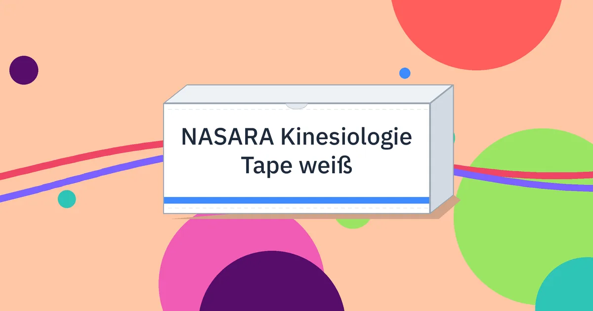 Symbolbild: Packung mit der Aufschrift NASARA Kinesiologie Tape weiß (PZN 03424462) – Verfügbarkeit und Bezug in Apotheken in Frankfurt am Main