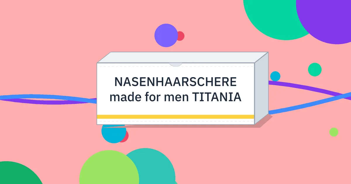 Symbolbild: Packung mit der Aufschrift NASENHAARSCHERE made for men TITANIA (PZN 05455320) – Verfügbarkeit und Bezug in Apotheken in Frankfurt am Main