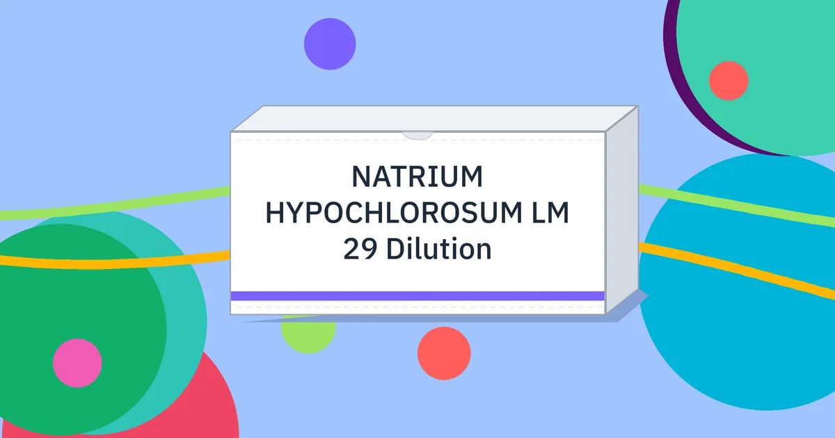 Symbolbild: Packung mit der Aufschrift NATRIUM HYPOCHLOROSUM LM 29 Dilution (PZN 12963169) – Verfügbarkeit und Bezug in Apotheken in Frankfurt am Main