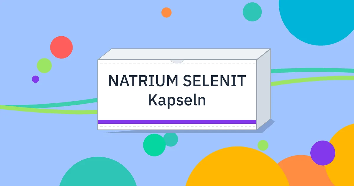 Symbolbild: Packung mit der Aufschrift NATRIUM SELENIT Kapseln (PZN 11730405) – Verfügbarkeit und Bezug in Apotheken in Frankfurt am Main