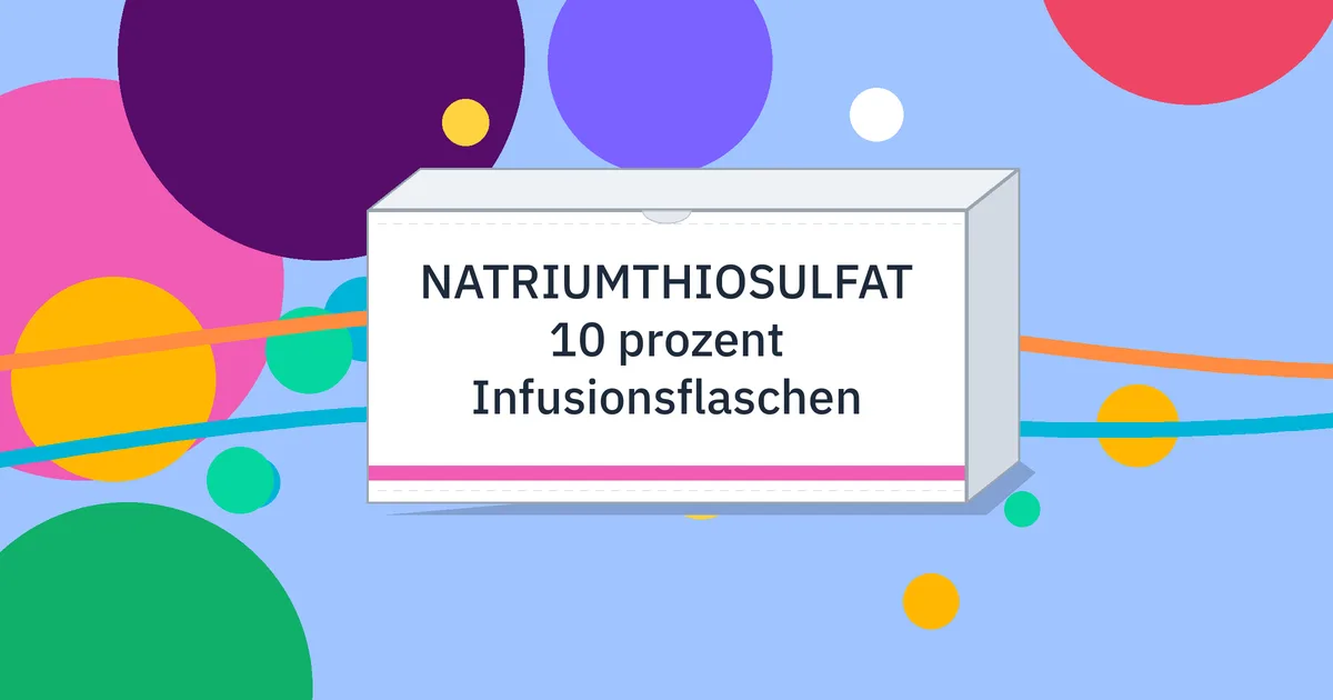 Symbolbild: Packung mit der Aufschrift NATRIUMTHIOSULFAT 10 prozent Infusionsflaschen (PZN 02298274) – Verfügbarkeit und Bezug in Apotheken in Frankfurt am Main
