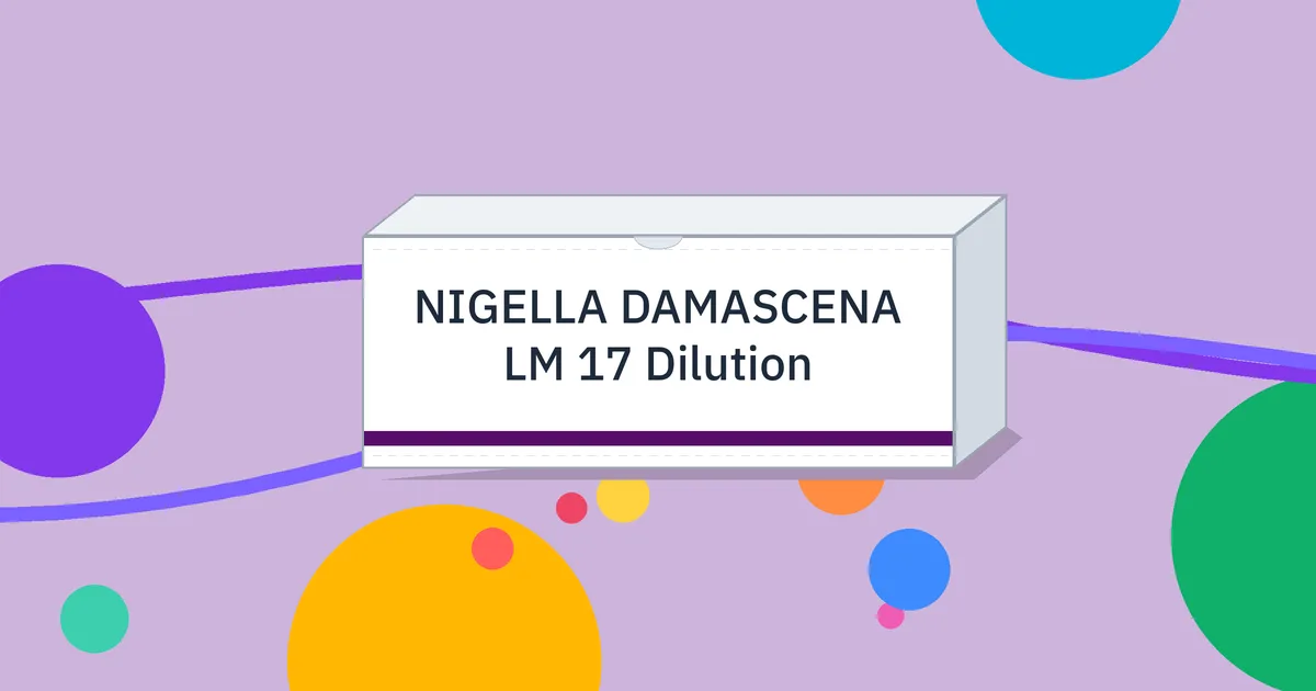 Symbolbild: Packung mit der Aufschrift NIGELLA DAMASCENA LM 17 Dilution (PZN 13618227) – Verfügbarkeit und Bezug in Apotheken in Frankfurt am Main