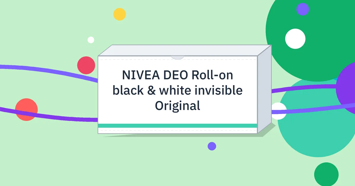 Symbolbild: Packung mit der Aufschrift NIVEA DEO Roll-on black & white invisible Original (PZN 20700432) – Verfügbarkeit und Bezug in Apotheken in Frankfurt am Main