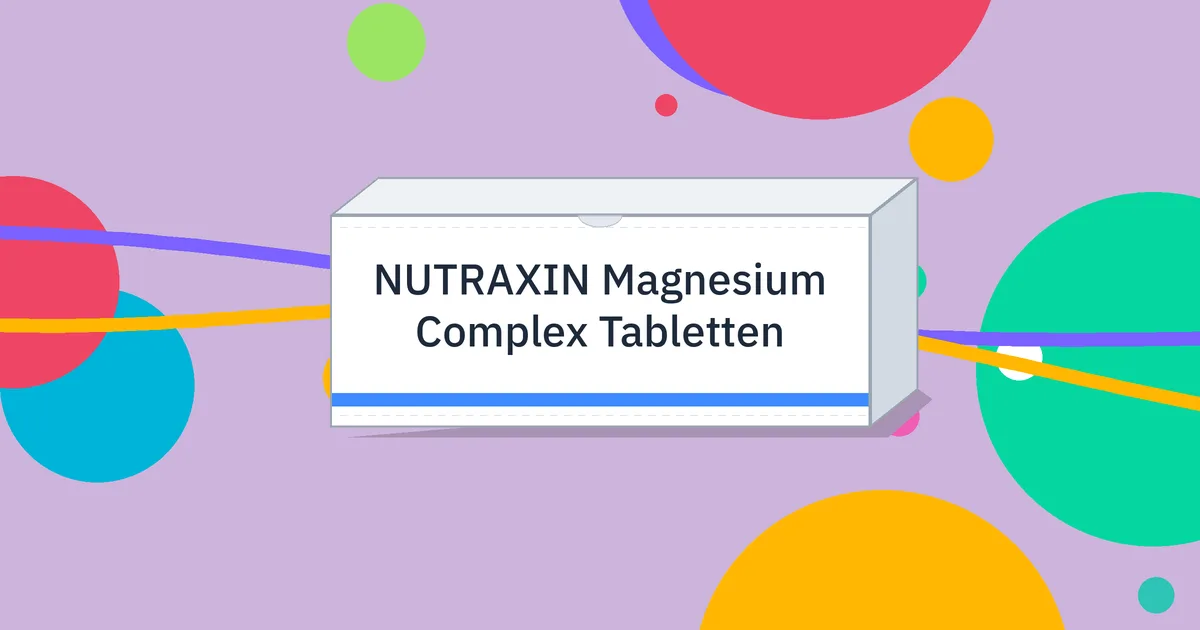 Symbolbild: Packung mit der Aufschrift NUTRAXIN Magnesium Complex Tabletten (PZN 20509786) – Verfügbarkeit und Bezug in Apotheken in Frankfurt am Main