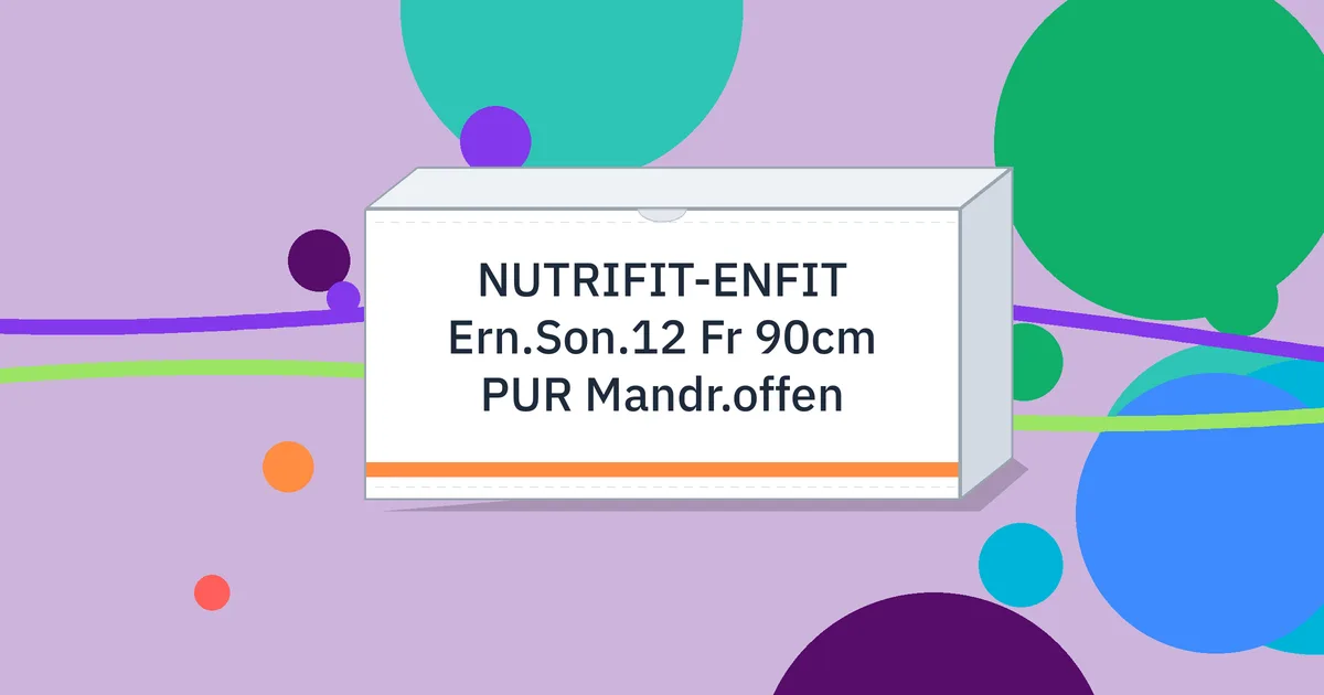 Symbolbild: Packung mit der Aufschrift NUTRIFIT-ENFIT Ern.Son.12 Fr 90cm PUR Mandr.offen (PZN 14174293) – Verfügbarkeit und Bezug in Apotheken in Frankfurt am Main