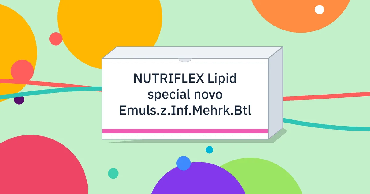 Symbolbild: Packung mit der Aufschrift NUTRIFLEX Lipid special novo Emuls.z.Inf.Mehrk.Btl (PZN 18116795) – Verfügbarkeit und Bezug in Apotheken in Frankfurt am Main