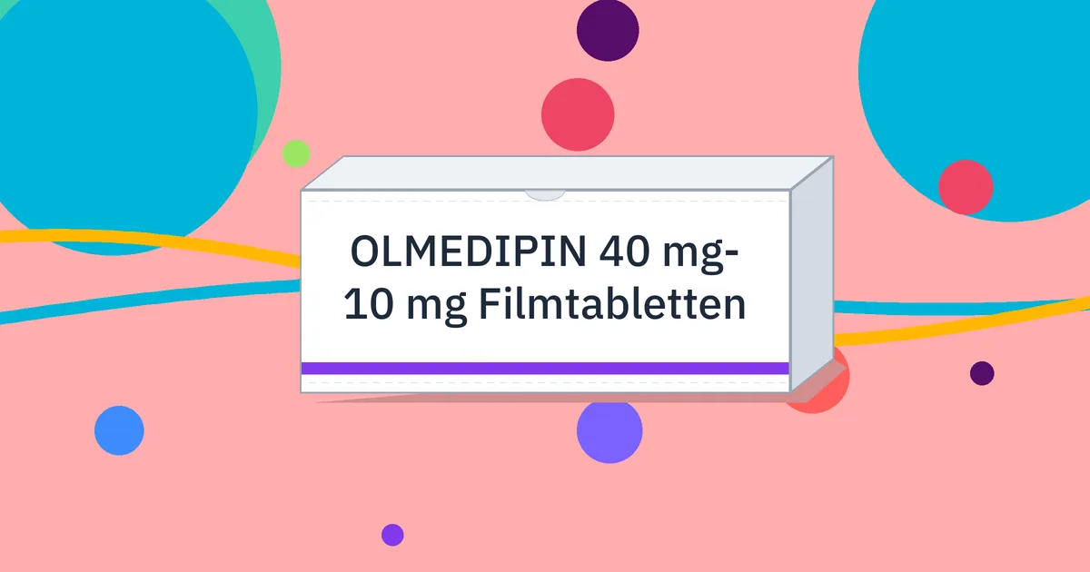 Symbolbild: Packung mit der Aufschrift OLMEDIPIN 40 mg-10 mg Filmtabletten (PZN 13752693) – Verfügbarkeit und Bezug in Apotheken in Frankfurt am Main