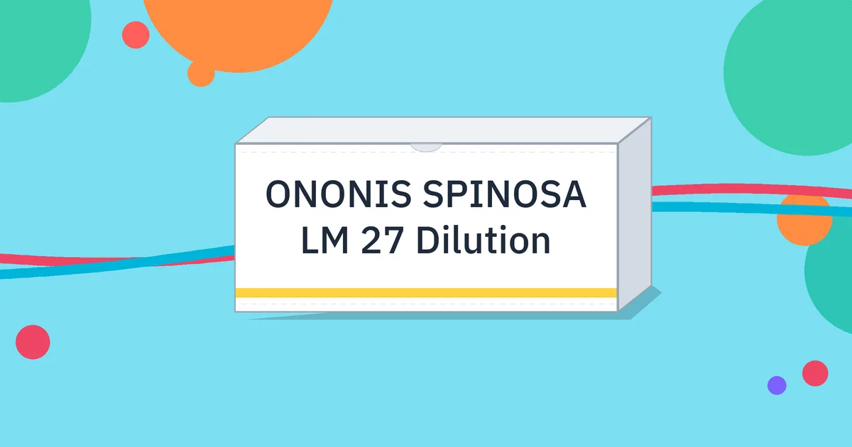 Symbolbild: Packung mit der Aufschrift ONONIS SPINOSA LM 27 Dilution (PZN 13625859) – Verfügbarkeit und Bezug in Apotheken in Frankfurt am Main