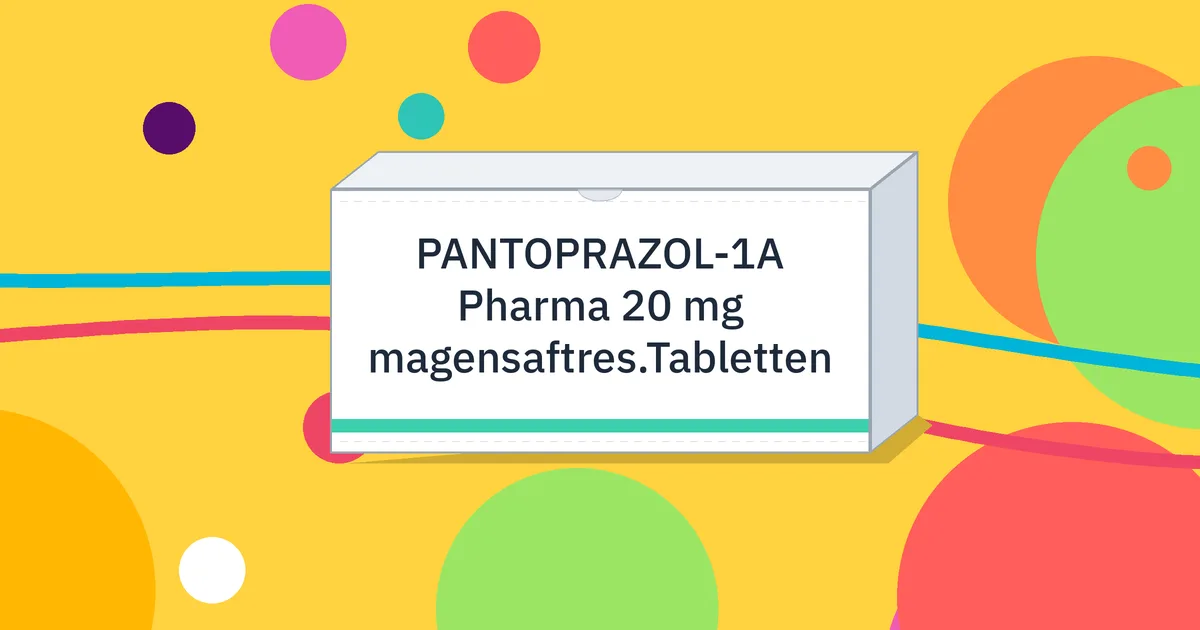 Symbolbild: Packung mit der Aufschrift PANTOPRAZOL-1A Pharma 20 mg magensaftres.Tabletten (PZN 00938982) – Verfügbarkeit und Bezug in Apotheken in Frankfurt am Main
