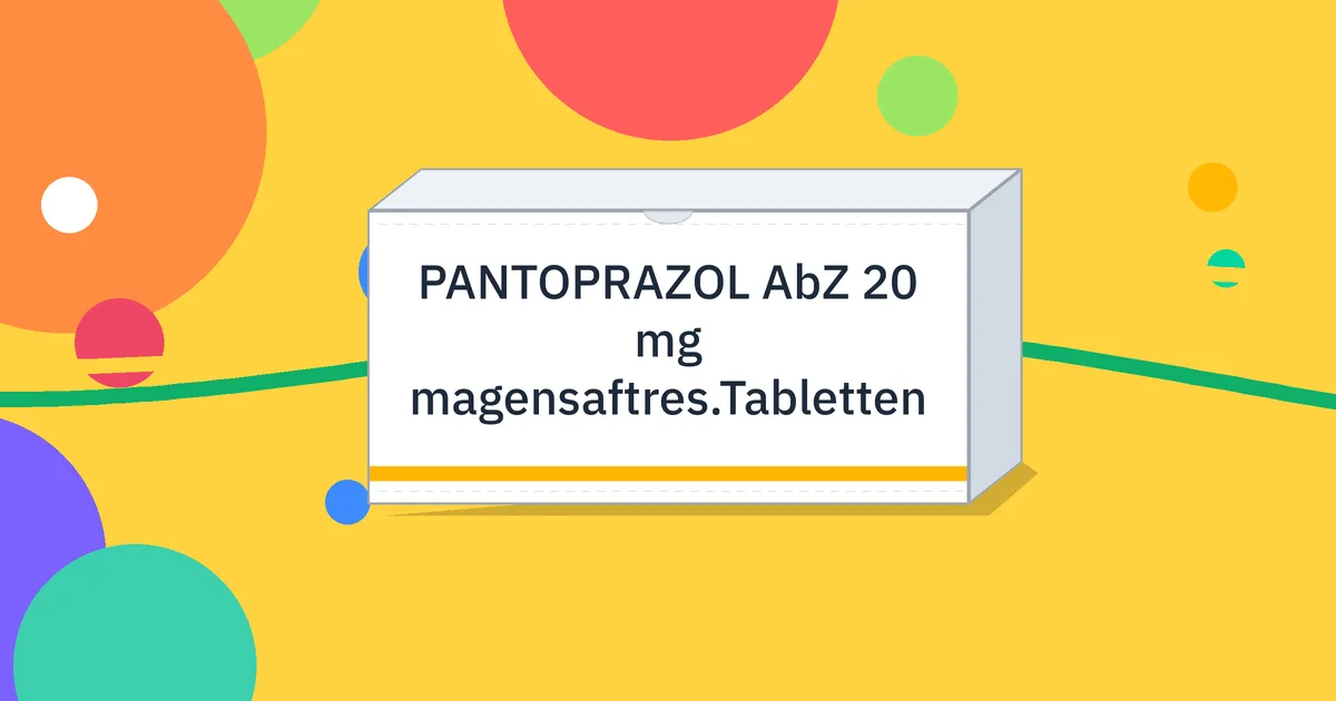 Symbolbild: Packung mit der Aufschrift PANTOPRAZOL AbZ 20 mg magensaftres.Tabletten (PZN 07038129) – Verfügbarkeit und Bezug in Apotheken in Frankfurt am Main