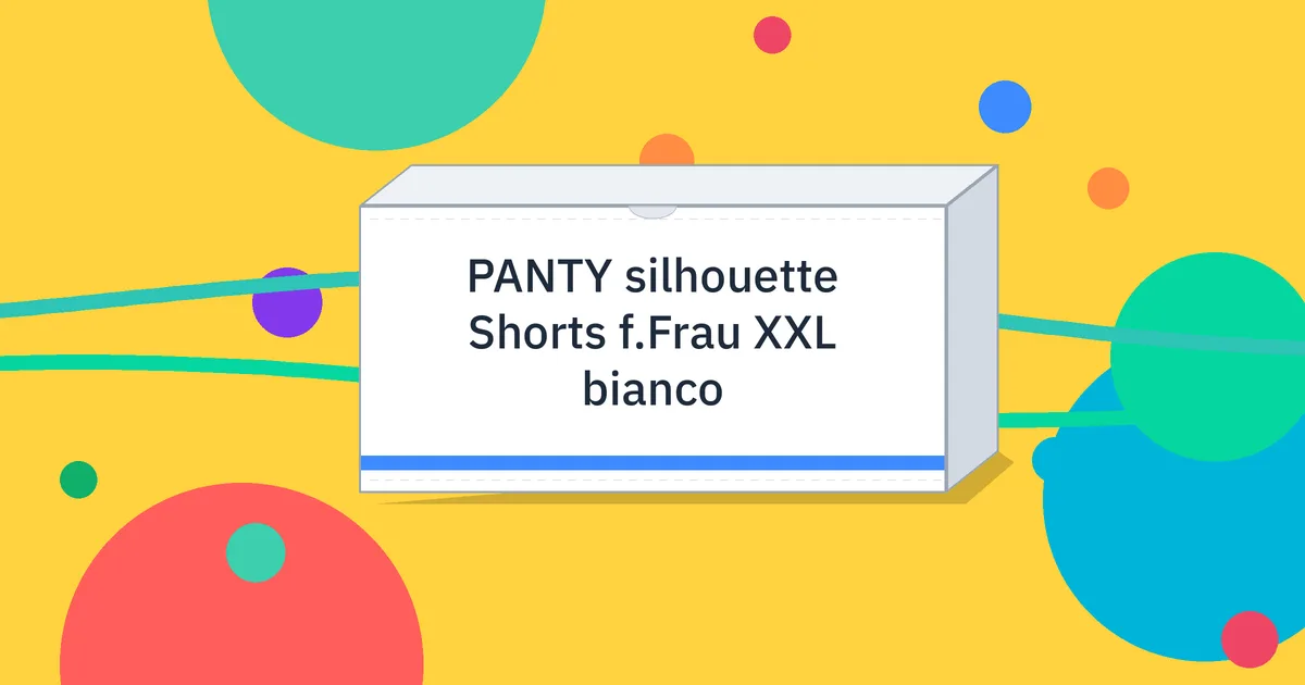 Symbolbild: Packung mit der Aufschrift PANTY silhouette Shorts f.Frau XXL bianco (PZN 16191901) – Verfügbarkeit und Bezug in Apotheken in Frankfurt am Main