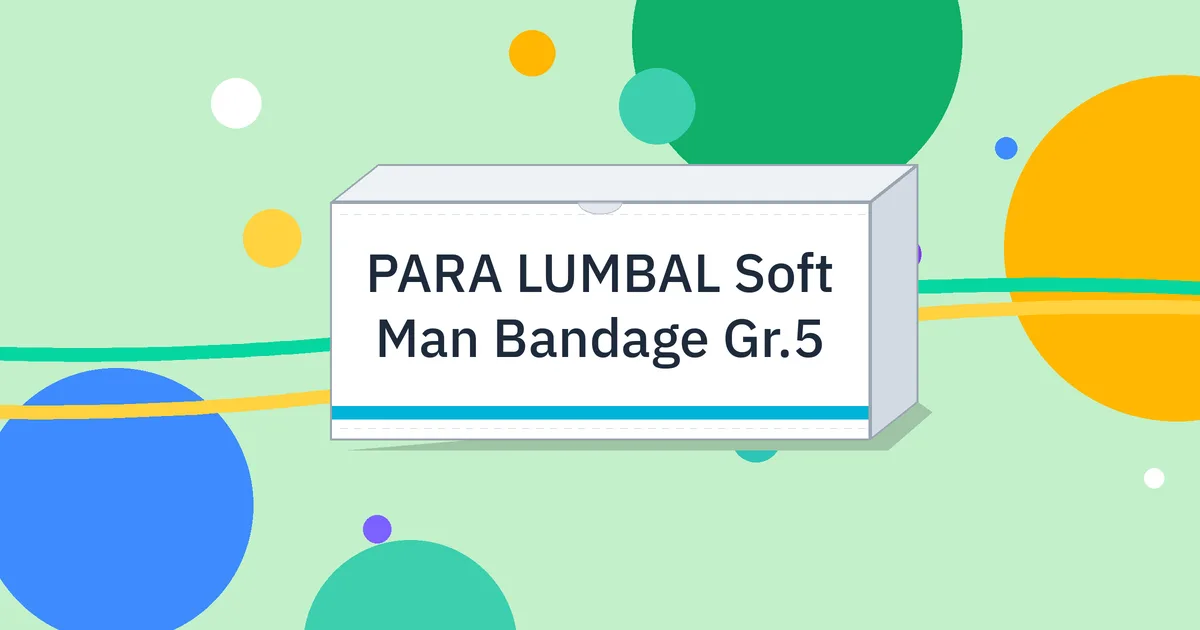 Symbolbild: Packung mit der Aufschrift PARA LUMBAL Soft Man Bandage Gr.5 (PZN 06991204) – Verfügbarkeit und Bezug in Apotheken in Frankfurt am Main