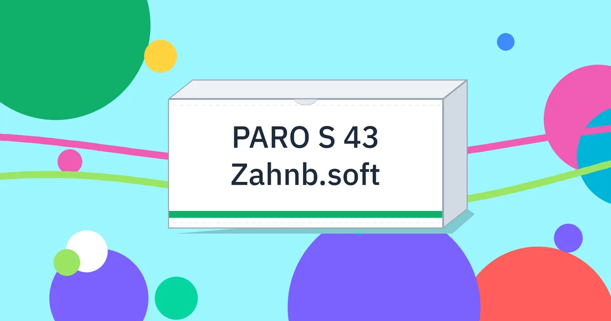 Symbolbild: Packung mit der Aufschrift PARO S 43 Zahnb.soft (PZN 00582901) – Verfügbarkeit und Bezug in Apotheken in Frankfurt am Main