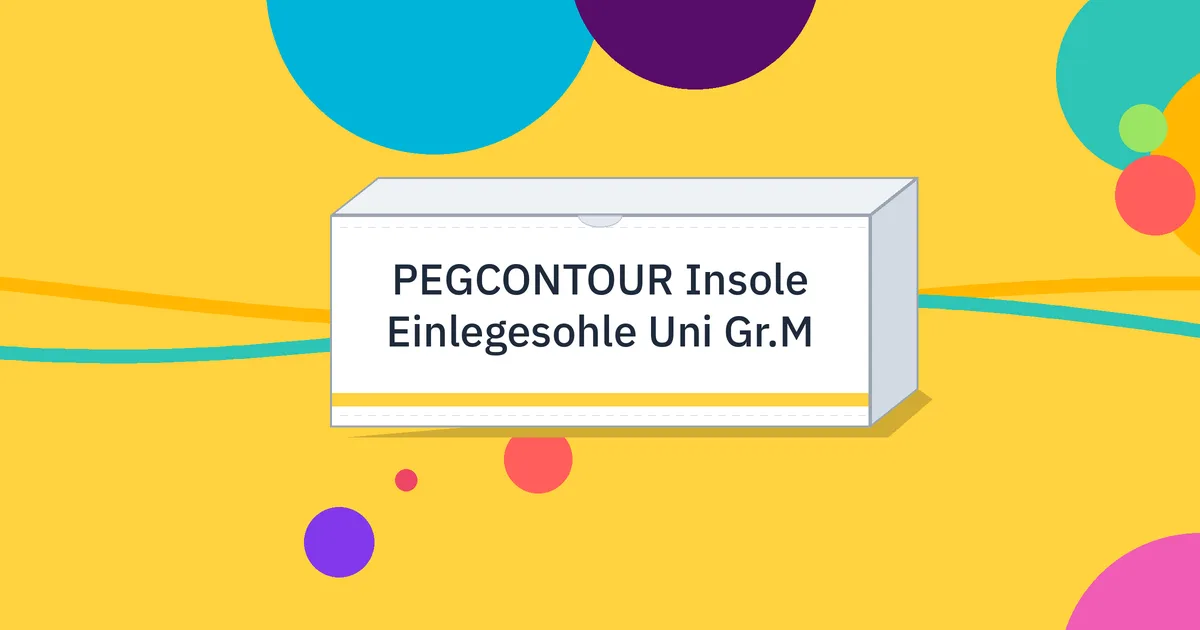 Symbolbild: Packung mit der Aufschrift PEGCONTOUR Insole Einlegesohle Uni Gr.M (PZN 17531871) – Verfügbarkeit und Bezug in Apotheken in Frankfurt am Main