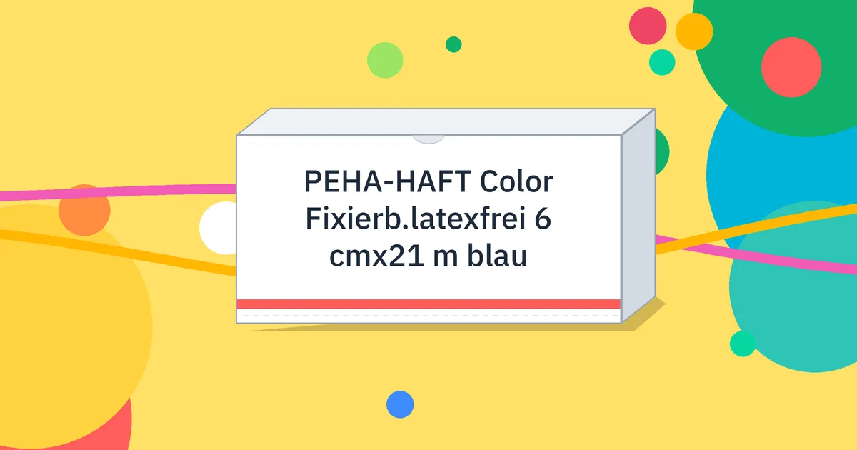 Symbolbild: Packung mit der Aufschrift PEHA-HAFT Color Fixierb.latexfrei 6 cmx21 m blau (PZN 19891065) – Verfügbarkeit und Bezug in Apotheken in Frankfurt am Main