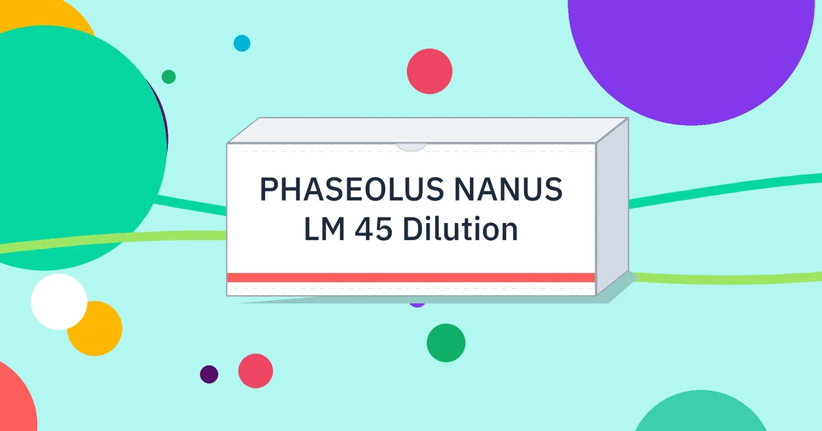 Symbolbild: Packung mit der Aufschrift PHASEOLUS NANUS LM 45 Dilution (PZN 13637207) – Verfügbarkeit und Bezug in Apotheken in Frankfurt am Main