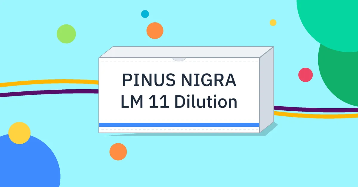 Symbolbild: Packung mit der Aufschrift PINUS NIGRA LM 11 Dilution (PZN 13642496) – Verfügbarkeit und Bezug in Apotheken in Frankfurt am Main