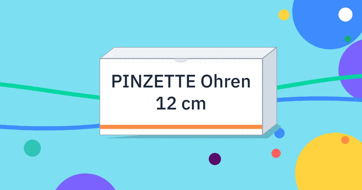 Symbolbild: Packung mit der Aufschrift PINZETTE Ohren 12 cm (PZN 01735198) – Verfügbarkeit und Bezug in Apotheken in Frankfurt am Main