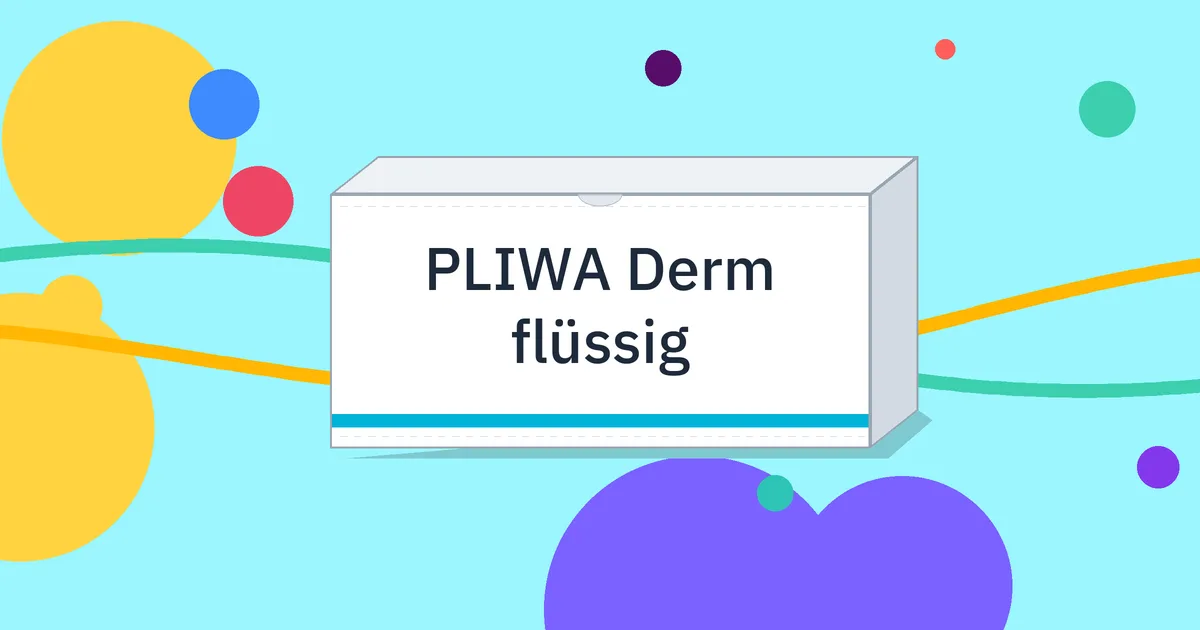 Symbolbild: Packung mit der Aufschrift PLIWA Derm flüssig (PZN 06121348) – Verfügbarkeit und Bezug in Apotheken in Frankfurt am Main