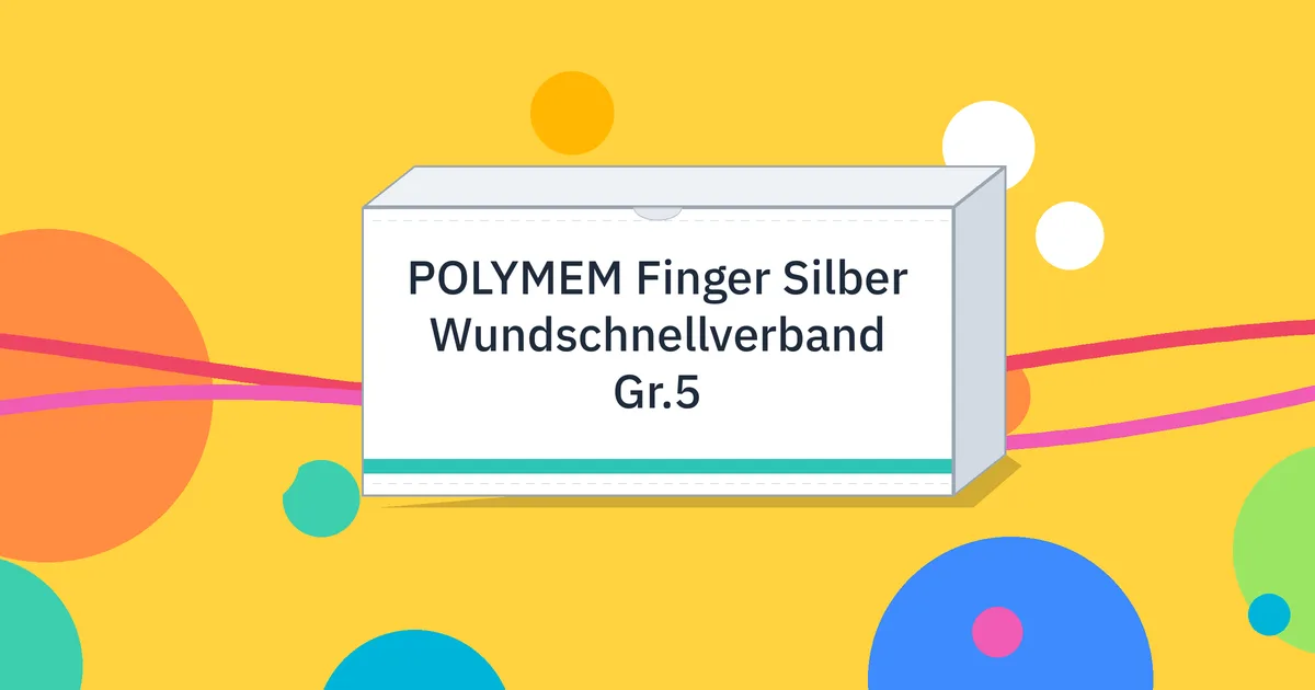 Symbolbild: Packung mit der Aufschrift POLYMEM Finger Silber Wundschnellverband Gr.5 (PZN 10143947) – Verfügbarkeit und Bezug in Apotheken in Frankfurt am Main