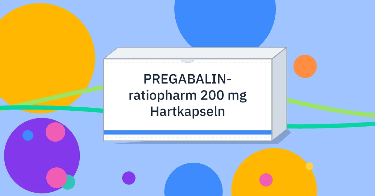 Symbolbild: Packung mit der Aufschrift PREGABALIN-ratiopharm 200 mg Hartkapseln (PZN 10328931) – Verfügbarkeit und Bezug in Apotheken in Frankfurt am Main