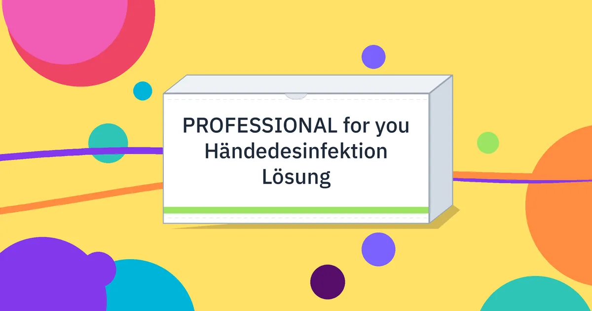 Symbolbild: Packung mit der Aufschrift PROFESSIONAL for you Händedesinfektion Lösung (PZN 20341298) – Verfügbarkeit und Bezug in Apotheken in Frankfurt am Main