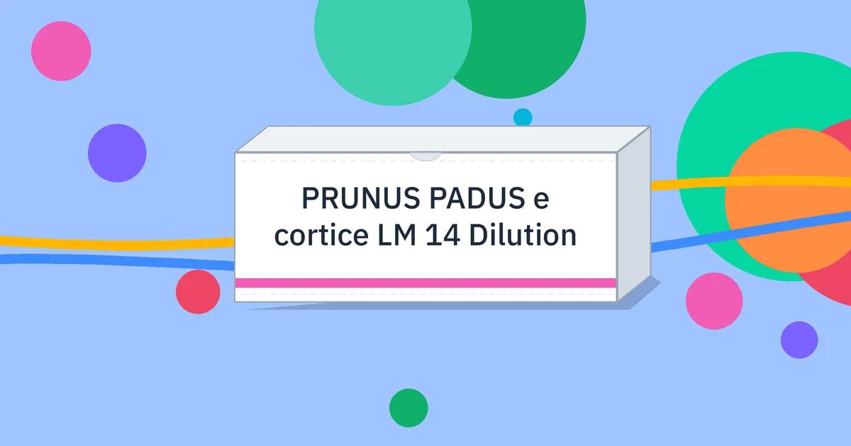 Symbolbild: Packung mit der Aufschrift PRUNUS PADUS e cortice LM 14 Dilution (PZN 13669414) – Verfügbarkeit und Bezug in Apotheken in Frankfurt am Main