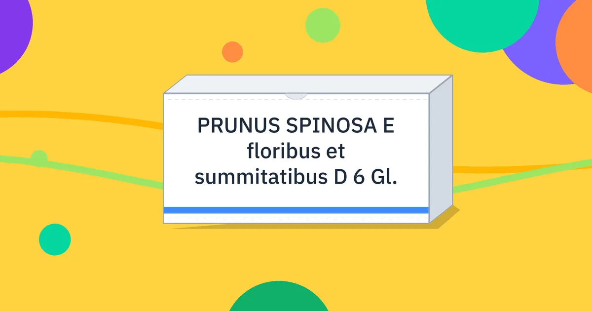Symbolbild: Packung mit der Aufschrift PRUNUS SPINOSA E floribus et summitatibus D 6 Gl. (PZN 08787175) – Verfügbarkeit und Bezug in Apotheken in Frankfurt am Main