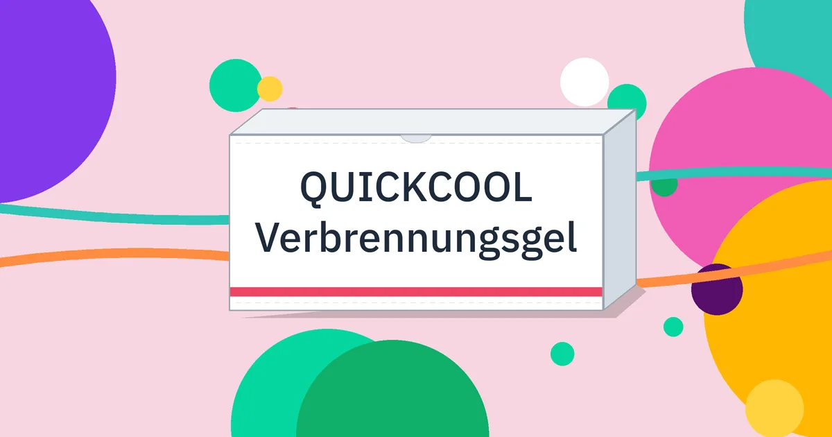 Symbolbild: Packung mit der Aufschrift QUICKCOOL Verbrennungsgel (PZN 10066299) – Verfügbarkeit und Bezug in Apotheken in Frankfurt am Main