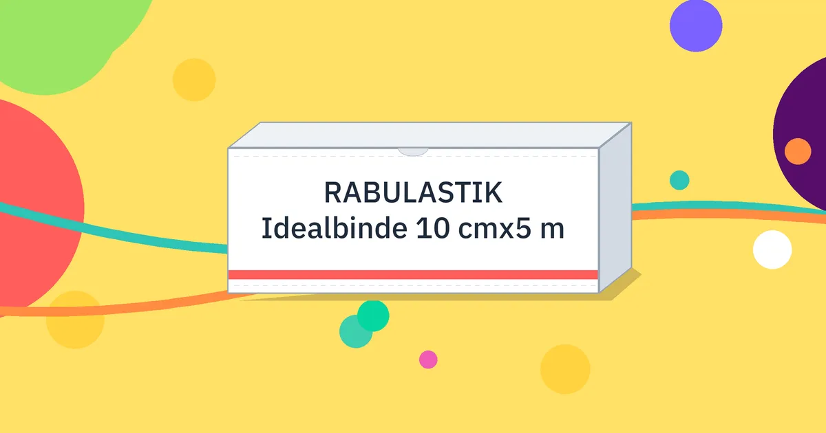 Symbolbild: Packung mit der Aufschrift RABULASTIK Idealbinde 10 cmx5 m (PZN 14382850) – Verfügbarkeit und Bezug in Apotheken in Frankfurt am Main