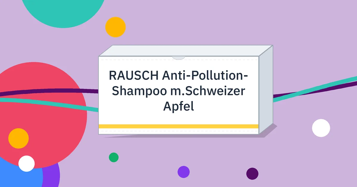 Symbolbild: Packung mit der Aufschrift RAUSCH Anti-Pollution-Shampoo m.Schweizer Apfel (PZN 19231794) – Verfügbarkeit und Bezug in Apotheken in Frankfurt am Main