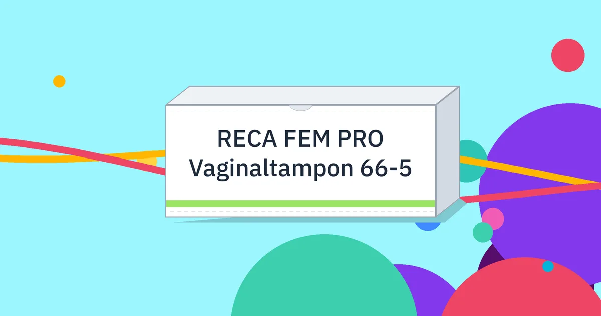 Symbolbild: Packung mit der Aufschrift RECA FEM PRO Vaginaltampon 66-5 (PZN 02076065) – Verfügbarkeit und Bezug in Apotheken in Frankfurt am Main