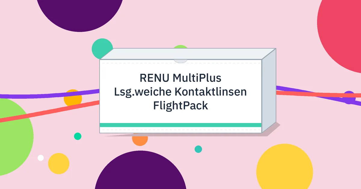 Symbolbild: Packung mit der Aufschrift RENU MultiPlus Lsg.weiche Kontaktlinsen FlightPack (PZN 17569247) – Verfügbarkeit und Bezug in Apotheken in Frankfurt am Main