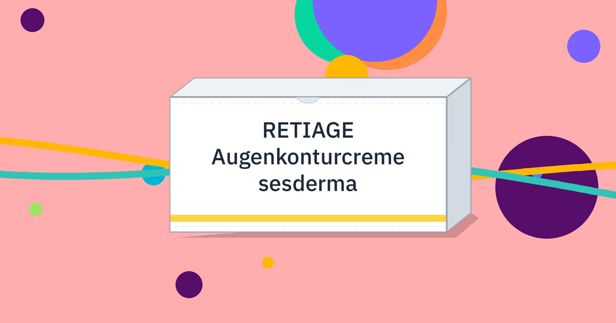 Symbolbild: Packung mit der Aufschrift RETIAGE Augenkonturcreme sesderma (PZN 20197772) – Verfügbarkeit und Bezug in Apotheken in Frankfurt am Main