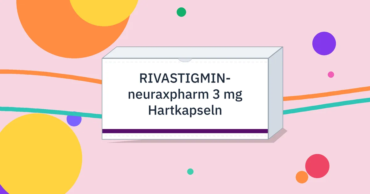 Symbolbild: Packung mit der Aufschrift RIVASTIGMIN-neuraxpharm 3 mg Hartkapseln (PZN 09750866) – Verfügbarkeit und Bezug in Apotheken in Frankfurt am Main