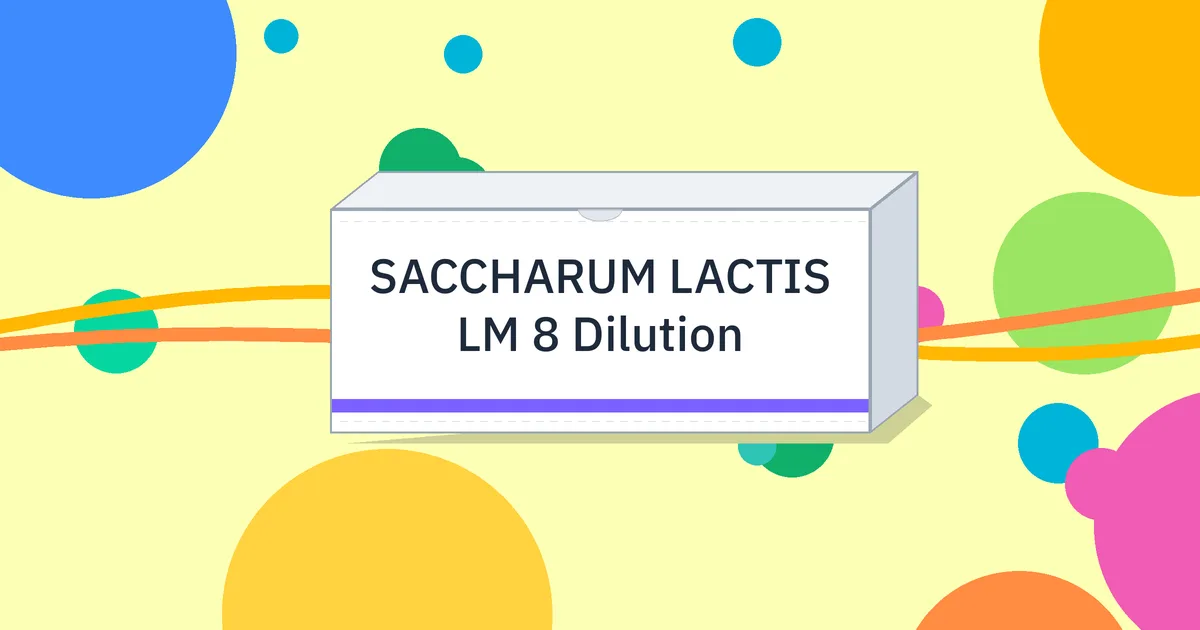 Symbolbild: Packung mit der Aufschrift SACCHARUM LACTIS LM 8 Dilution (PZN 13176657) – Verfügbarkeit und Bezug in Apotheken in Frankfurt am Main